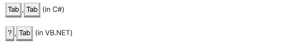 Code Snippets in VS.NET 2005